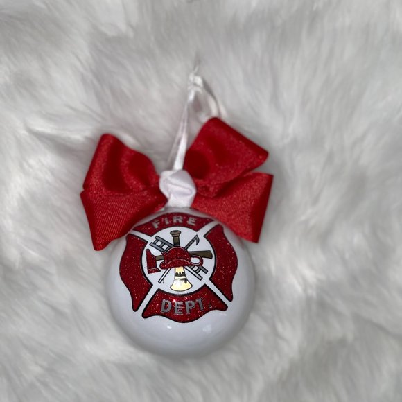 Hand Crafted | Holiday | Fire Department Fireman Firewoman Christmas ...